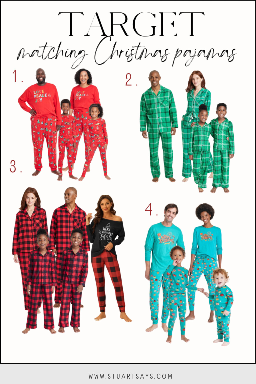 The BEST Matching Holiday Pajamas For Family Photo Shoots